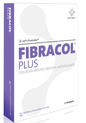 Medline Fibracol Plus Collagen Wound Dressing with Alginate, 4" x 4-3 ...