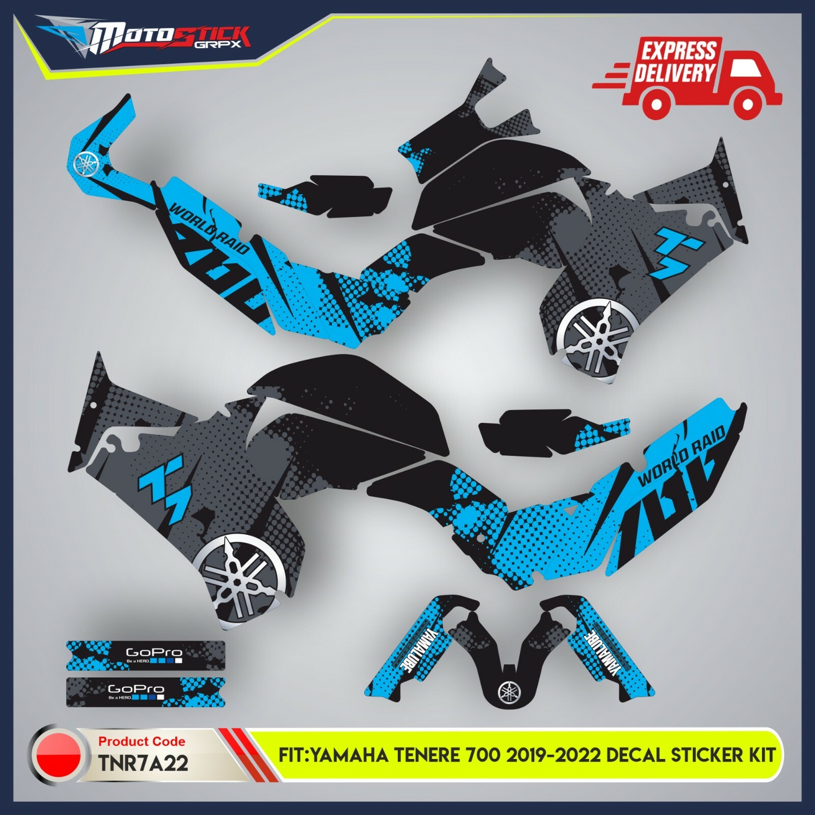 Fit:YAMAHA TENERE 700 2019-2024 Graphic Decal Sticker kit | eBay