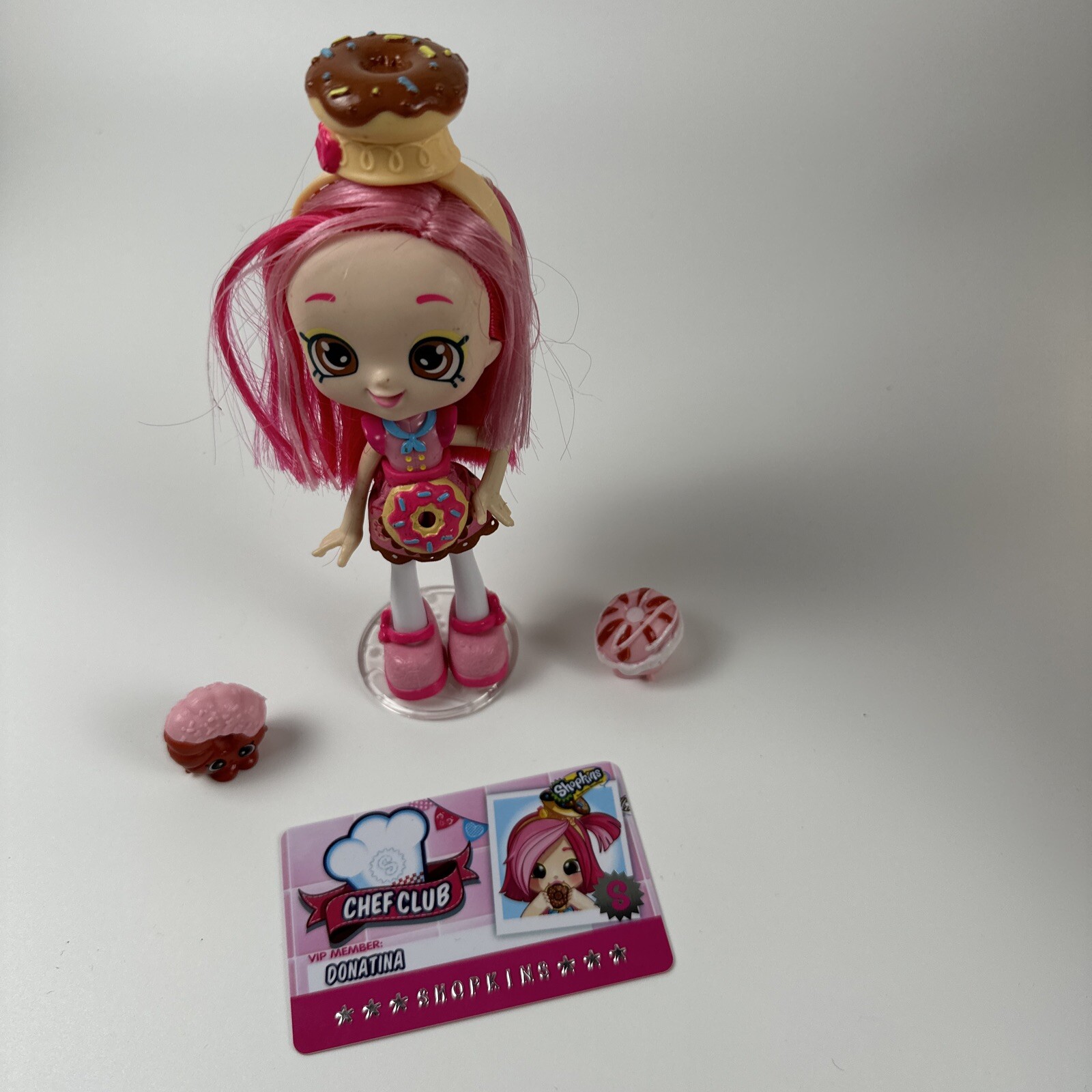 Shopkins Shoppies 2016 Chef Club Donatina Doll 6” Excellent VIP Card | eBay