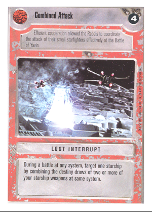 SWCCG: Combined Attack [White Border] [Ungraded] Premiere SW White ...