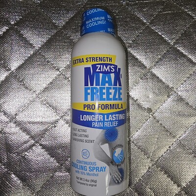 Zim's Max Freeze Pro Formula -Long lasting Pain Relief Spray 3.4 oz ...