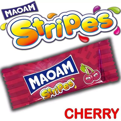 1 bag of 250 HARIBO MAOAM STRIPES CHERRY FLAVOUR FRUIT CHEWS SWEETS ...