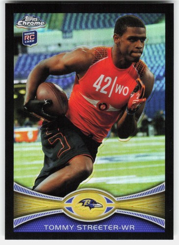 2012 Topps Chrome Black Refractors Tommy Streeter Rookie #81 Ravens RC ...