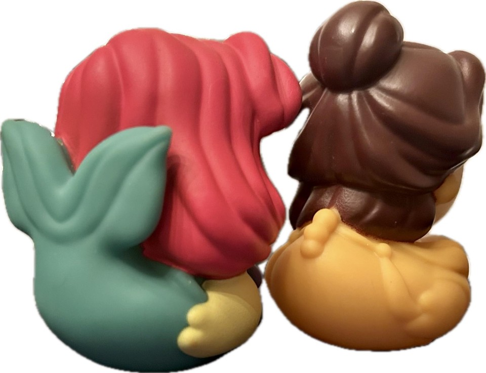 Disney Princess Rubber Ducks Ariel And Belle Bath Toy Set Cute Fun For ...
