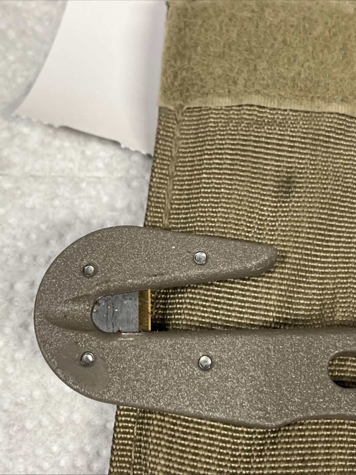 Ontario Knife Co., Made In USA Strap Cutter Rescue Hook & Coyote Sheath ...