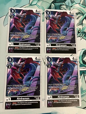 4x Airdramon BT15-059 C (Playset) Digimon CCG | Exceed Apocalypse NM | eBay