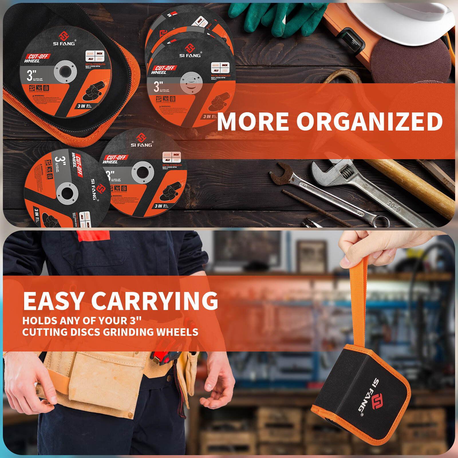 25Pc 3 Inch Resin Cut Off Wheel Cutting Disc With 6.35mm Mandrel For ...