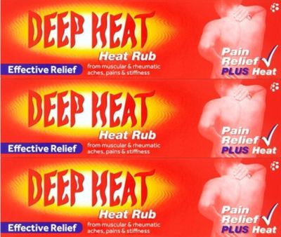 3 X DEEP HEAT CREAM RUB 100G. FAST RELEIF FOR MUSCULAR ACHES AND PAINS ...