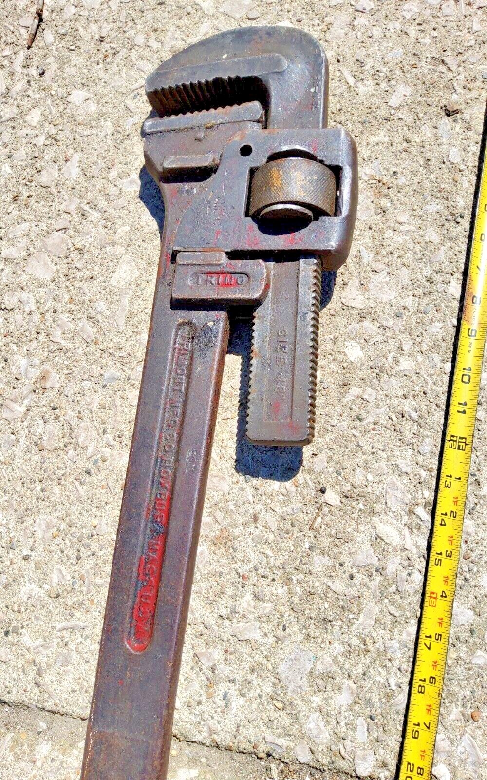 Vintage 48” Trimo Pipe Wrench Trimont Mfg Manufacturing | eBay