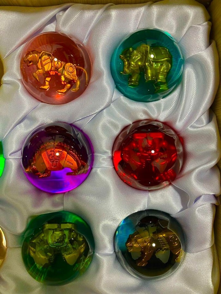Gaoranger Power Rangers Crystal Jewels Orb Set of 18 With Wood Box ...