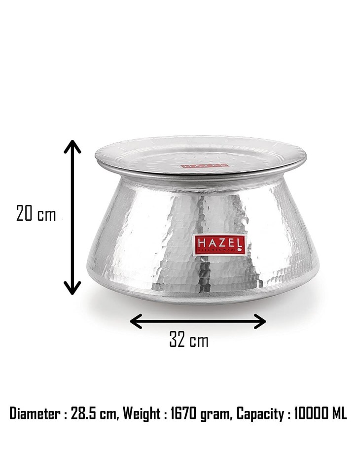 Aluminum Biryani Pot Hammered Finish Tope, Patila Handi Multipurpose ...
