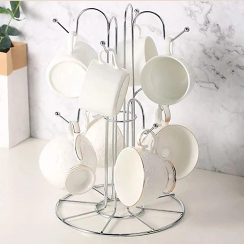 Countertop Coffee Mug Holder Tree Hooks For 8 Mugs Tea Cup Kitchen ...