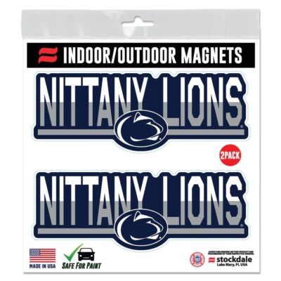 Penn State Nittany Lions NCAA 5.5 x 2 Inch magnet indoor / outdoor 2PC ...