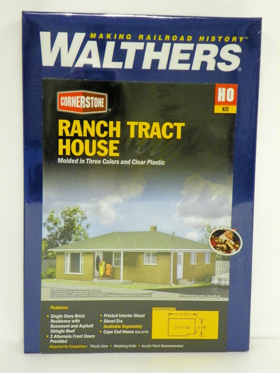Ranch Tract House Model Kit Diesel Era Walthers Cornerstone Walthers ...