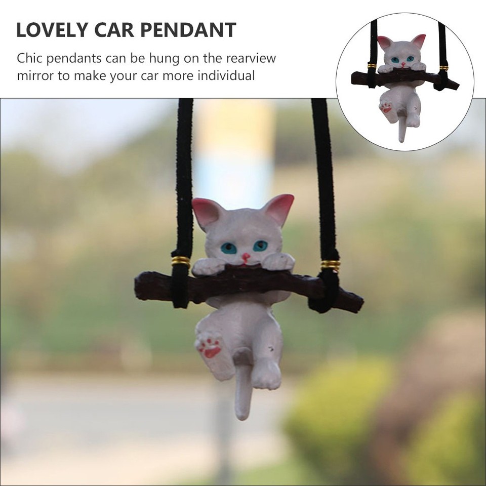 Rear Mirror Cat Pendant Car Rearview Decoration Interior Ornaments ...