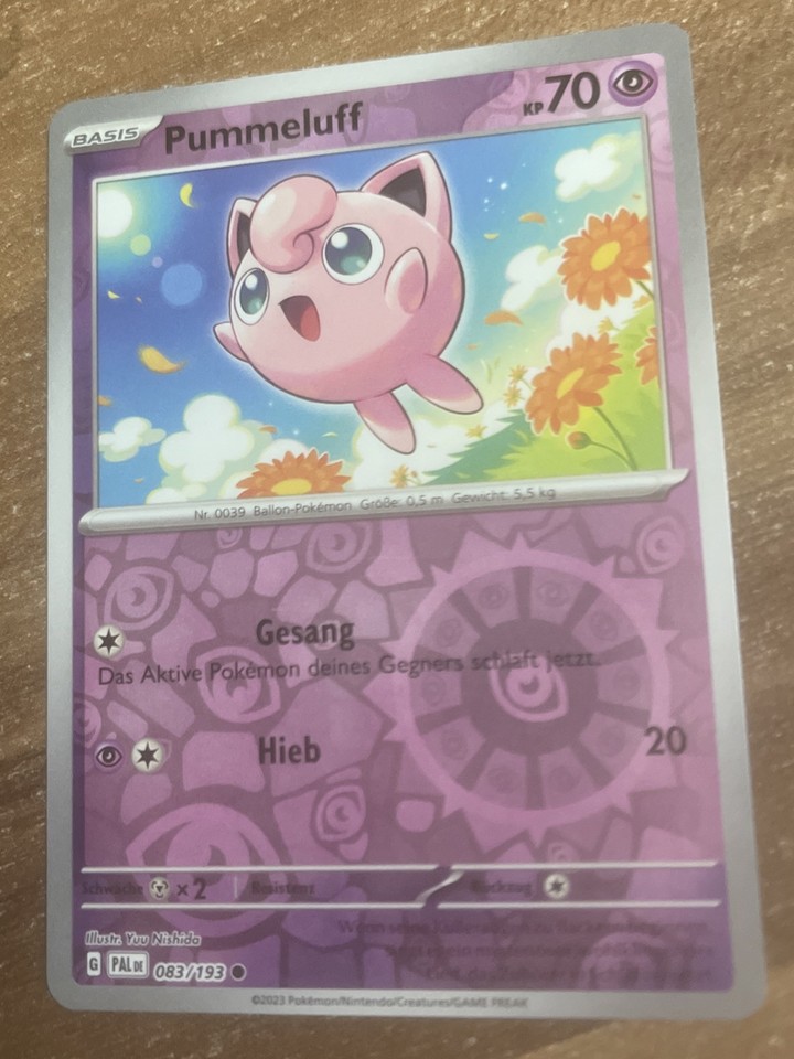 Pummeluff Reverse Holo 083/193 Pokemon Karte TCG aus Entwicklungen in ...