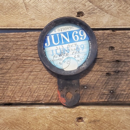 Antique Vintage Axle Mount License Plate / Registration Tag Holder | eBay