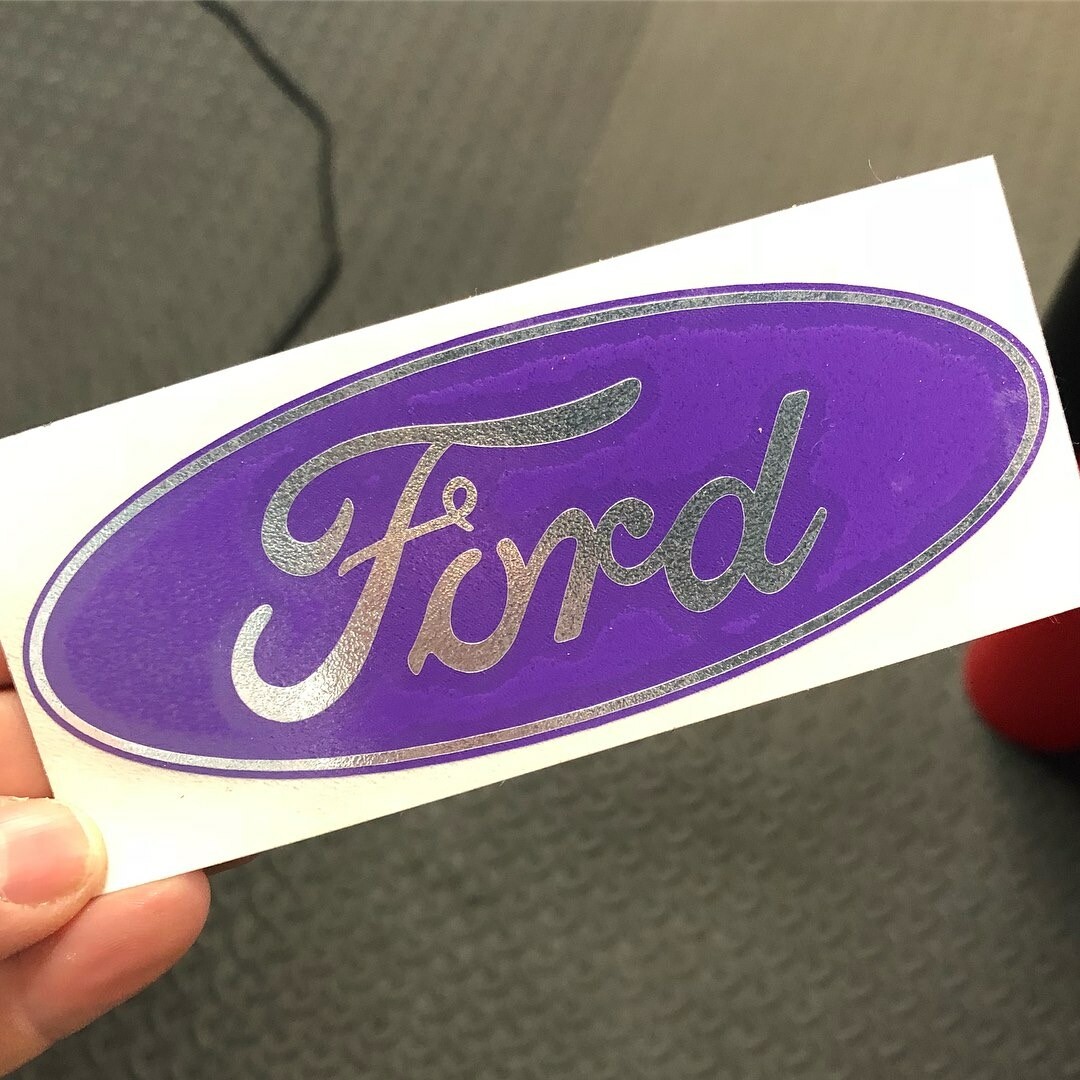 CUSTOM SIZE FORD STYLE BADGE DECAL/STICKER,ANY MODEL MADE TO SIZE ANY ...