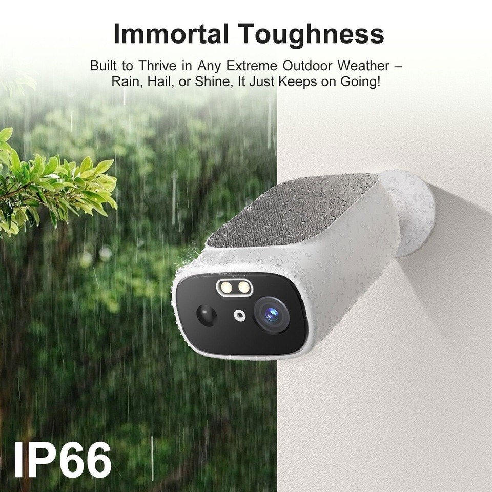 DualBand WiFi6 Wireless Pre-Record Solar Battery Security Camera System ...