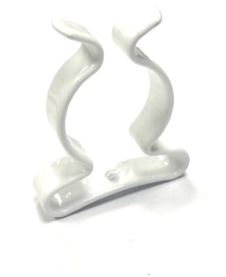 10 X Terry Strumento Clip Plastica Bianco Rivestito Molla Acciaio Grips ...