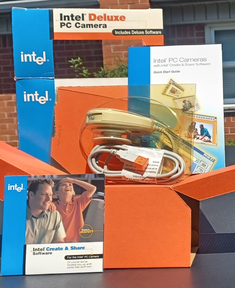 INTEL DELUXE PC CAMERA WEB CAM CAMERA USB/CD-ROM/ SOFTWARE/VINTAGE | eBay