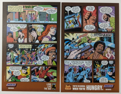 Snickers Batman Robin Clayface Batgirl Print Ad Comic Poster Art PROMO ...