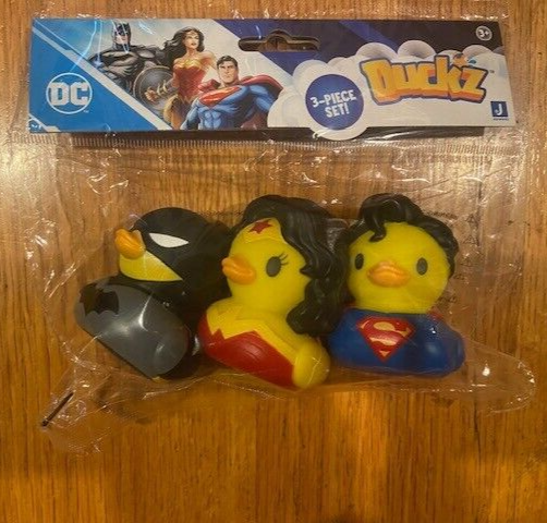 (1) Set DC Duckz Batman Superman Wonder Woman 3 Pack Rubber Ducks Duck ...