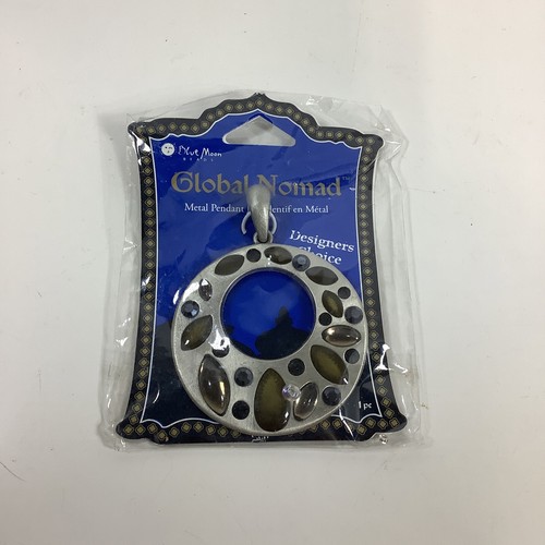 New Global Nomad Metal Pendant Blue Moon Beads NIP | eBay