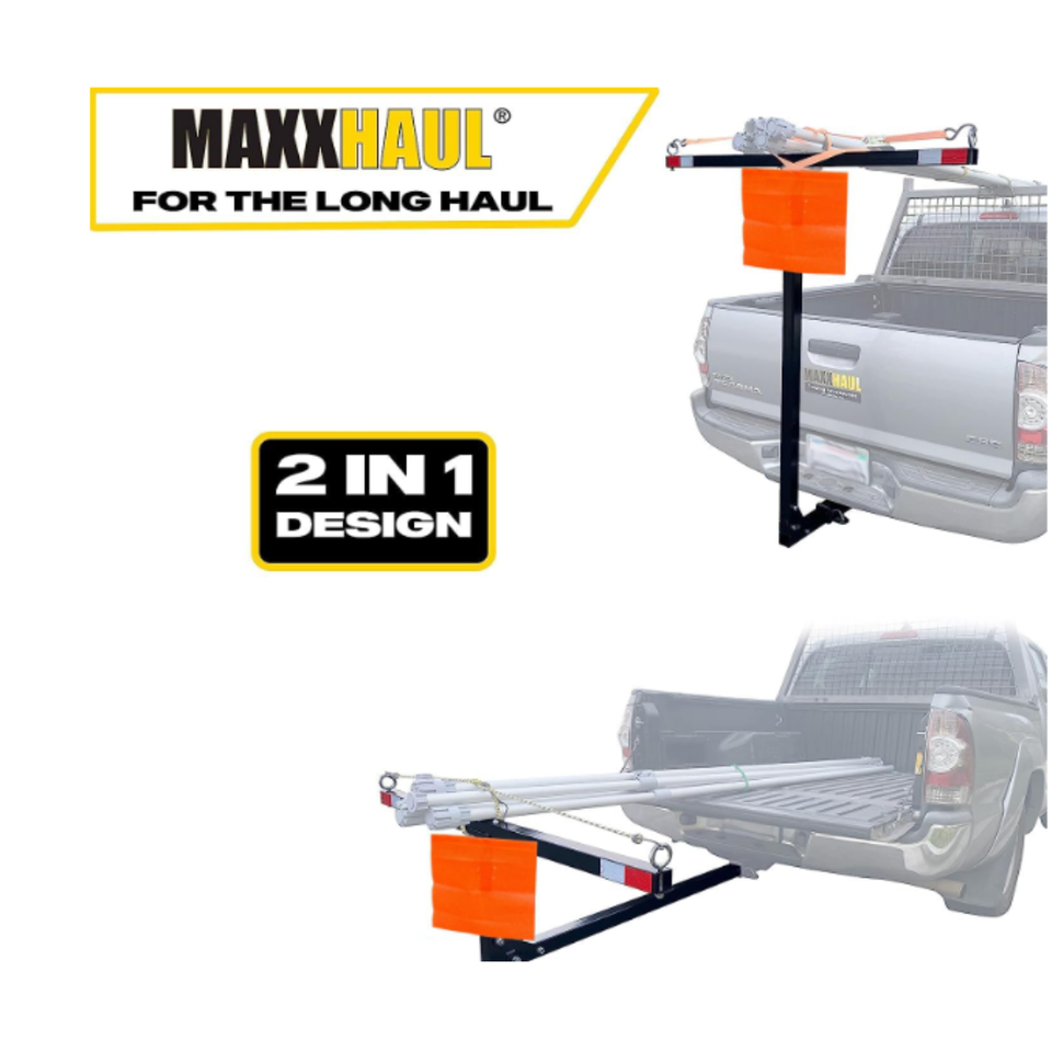 350LB Load Extender Truck Hitch Support Haul Ladder Lumber Rack Roof ...