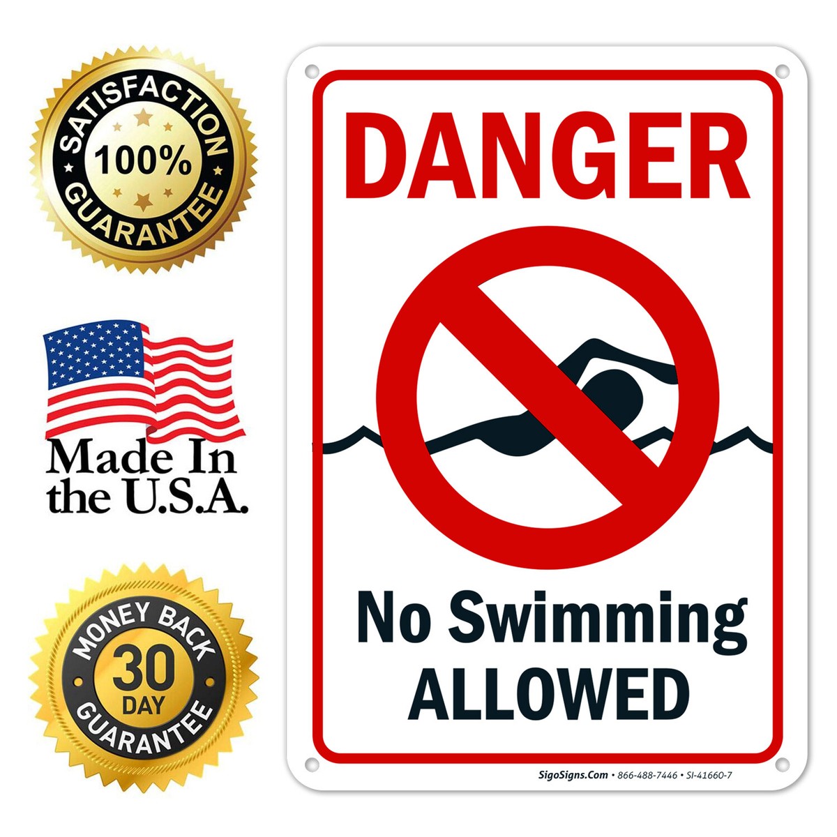 No Swimming Sign