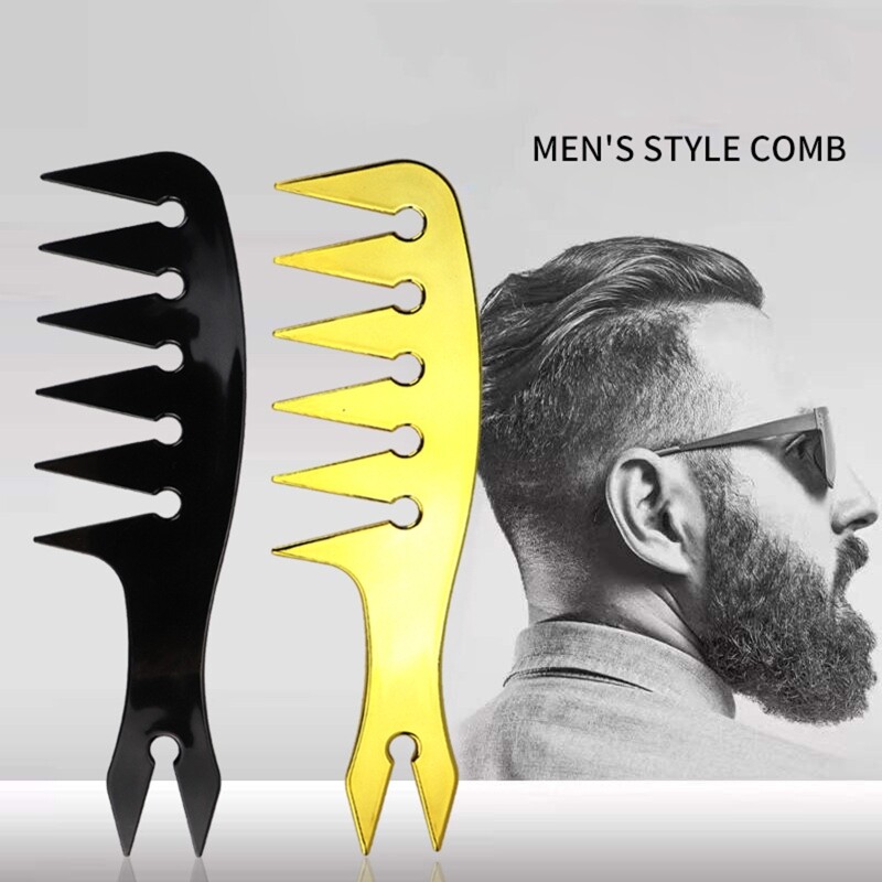 Men Oil for Head Comb Anti Static Wide Teeth Combs Salon Barber Hair ...