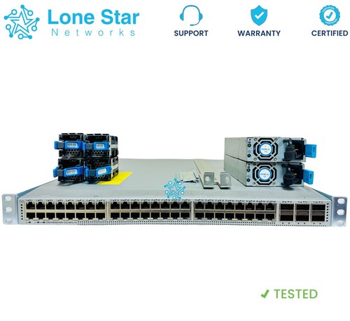 Cisco N9K-C93108TC-FX Nexus 9300 with 48p 10G-T, 6p 100G QSFP28+Rails ...