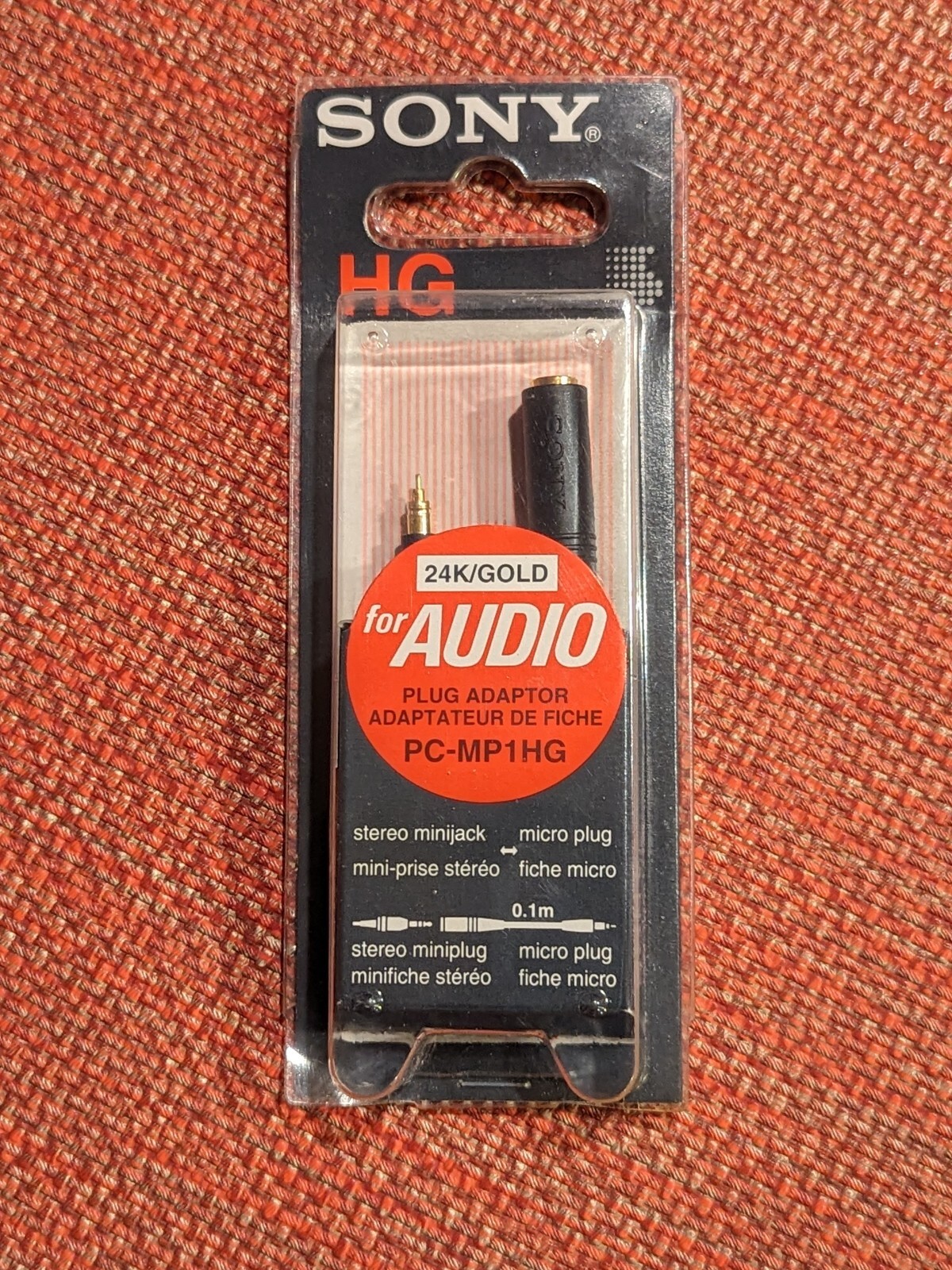 Sony Micro Plug Stereo Mini Jack Pc-mp1hg 24k Gold Adapter Headphone ...