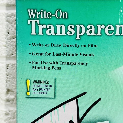 Apollo Write-On Transparency Film WO100C-B 8.5x11” PREMIUM Quality 100 ...