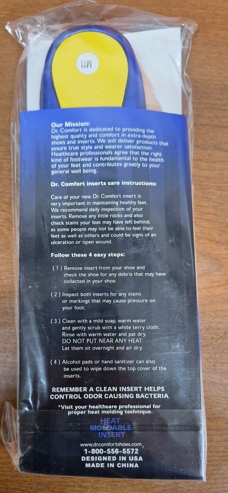 Dr.Comfort Heat Moldable Insert Diabetes & Arthritis Insole For Shoes ...