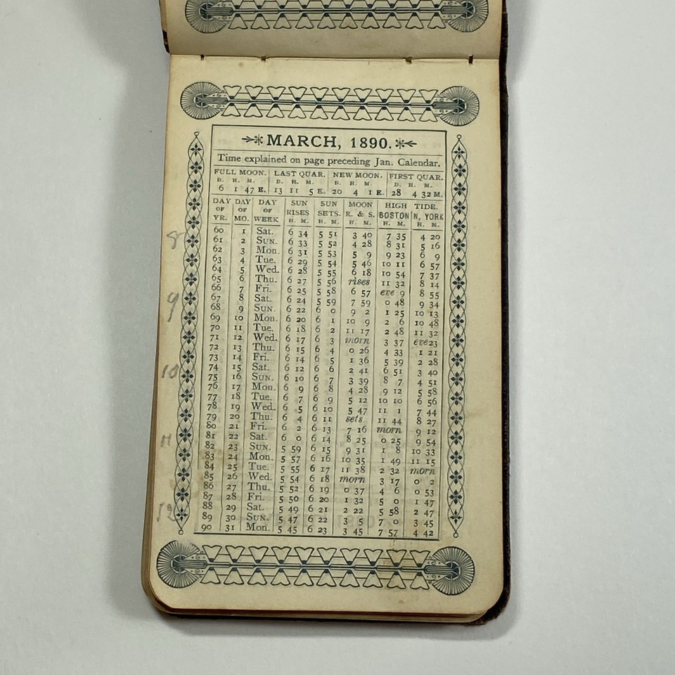 Antique 1890 Weather - Accounting Journal - Handwritten | eBay