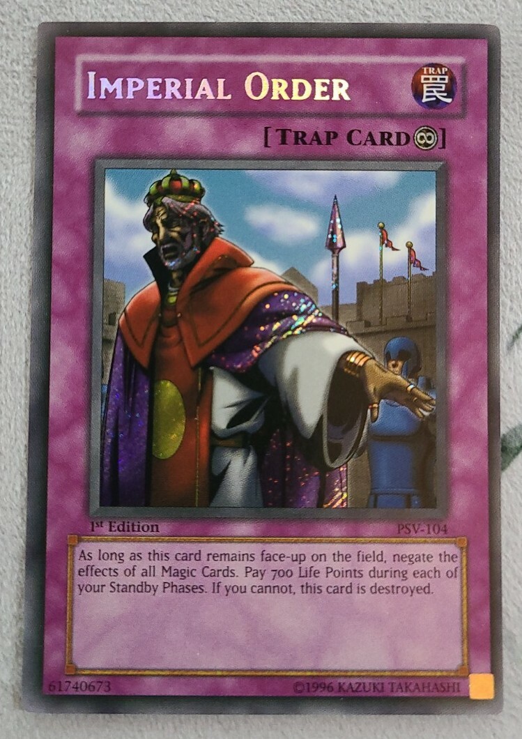 Imperial Order PSV-104 Secret Rare 1st Edition Yugioh NM | eBay