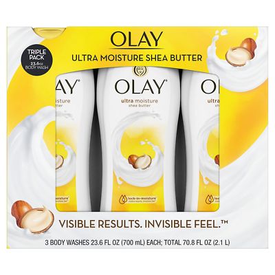 OLAY ULTRA MOISTURE BODY WASH WOMAN'S 3-PACK 23.6 FL SHEA ...