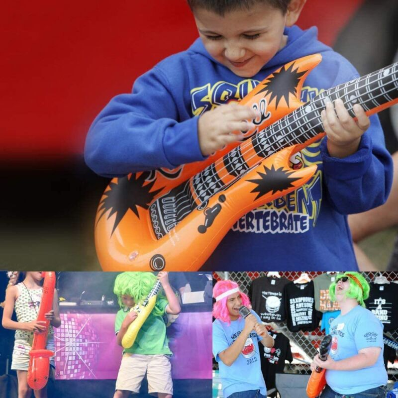 Inflatable Rock Star Toy Set, 7 Pack Boom Box Mobile Phone Guitar... | eBay