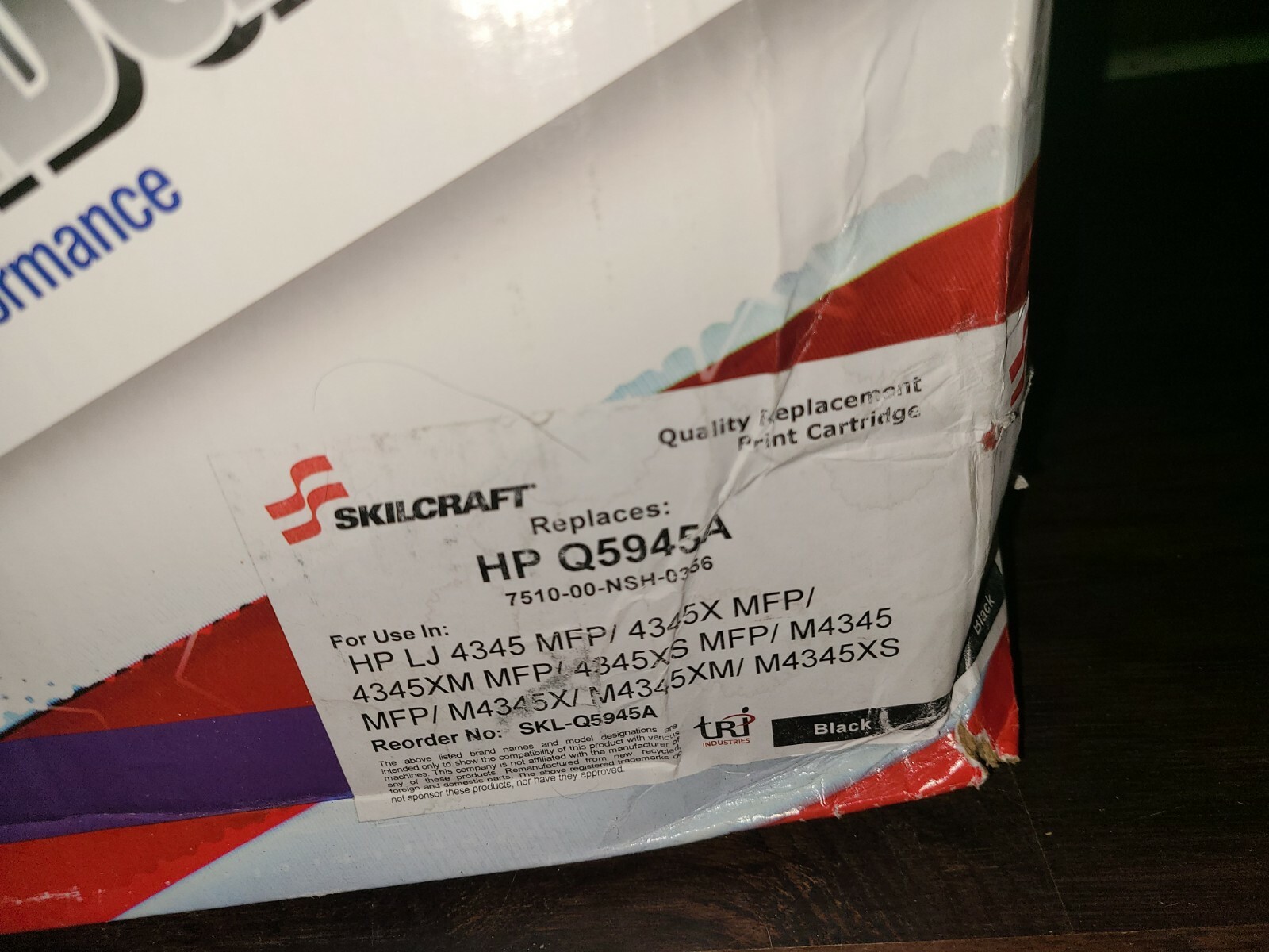 Skilcraft Remanufactured HP Q5945A (45A) Black Toner 18000 Page-Yield ...