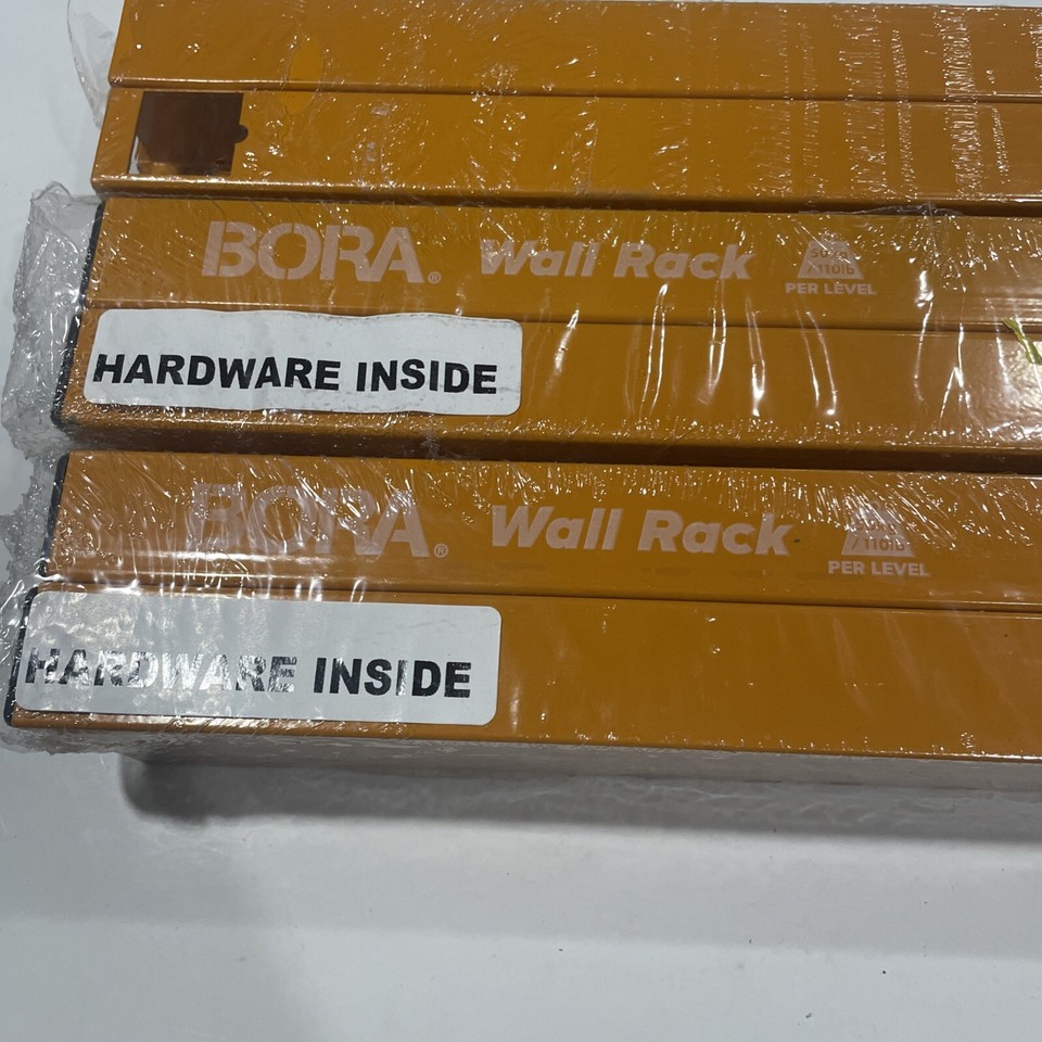 Lot Of 12 Bora Portamate Wood Storage Shelf Six Tier Wall Mount Orange ...