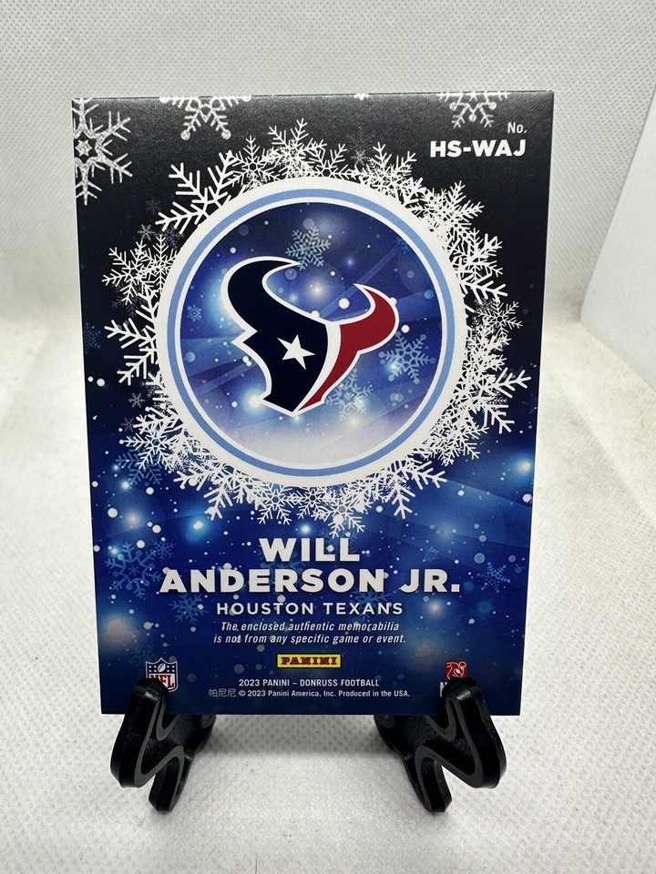 2023 Donruss Rookie Sweaters Will Anderson Jr. Texans Patch HS-WAJ RC ...