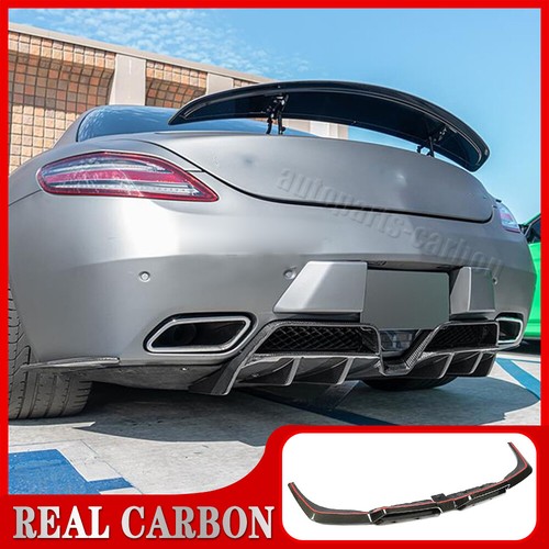 For Mercedes Benz SLS C197 R197 2010UP REAL CARBON Rear Bumper Diffuser ...