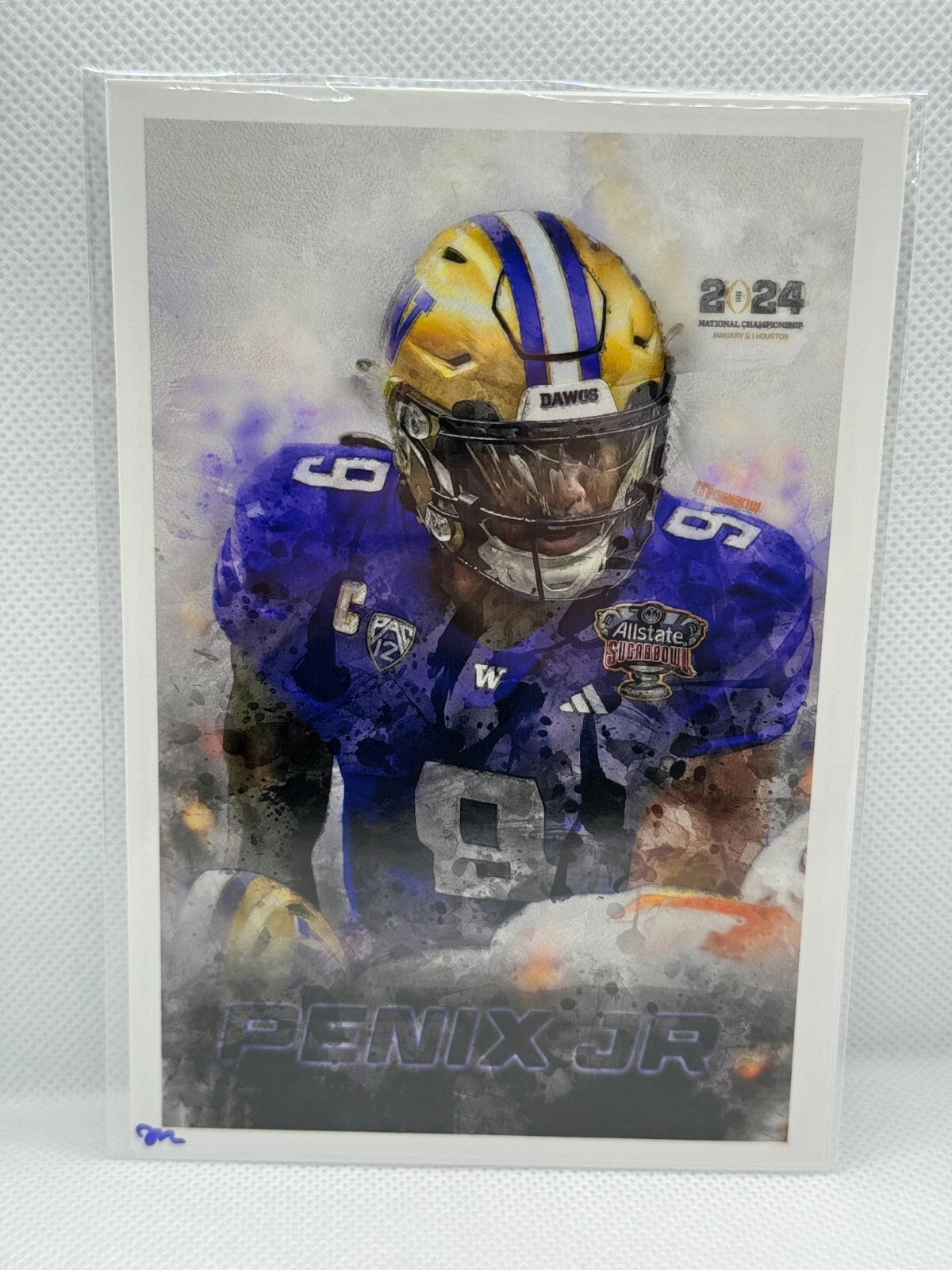 Michael Penix Jr. Washington Huskies 4x6 Art Photo Print John Rudolph ...