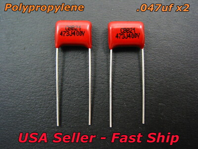 2 Pcs .047uf 400v Guitar CBB Polypropylene Tone Capacitor 473 47nf 473J ...