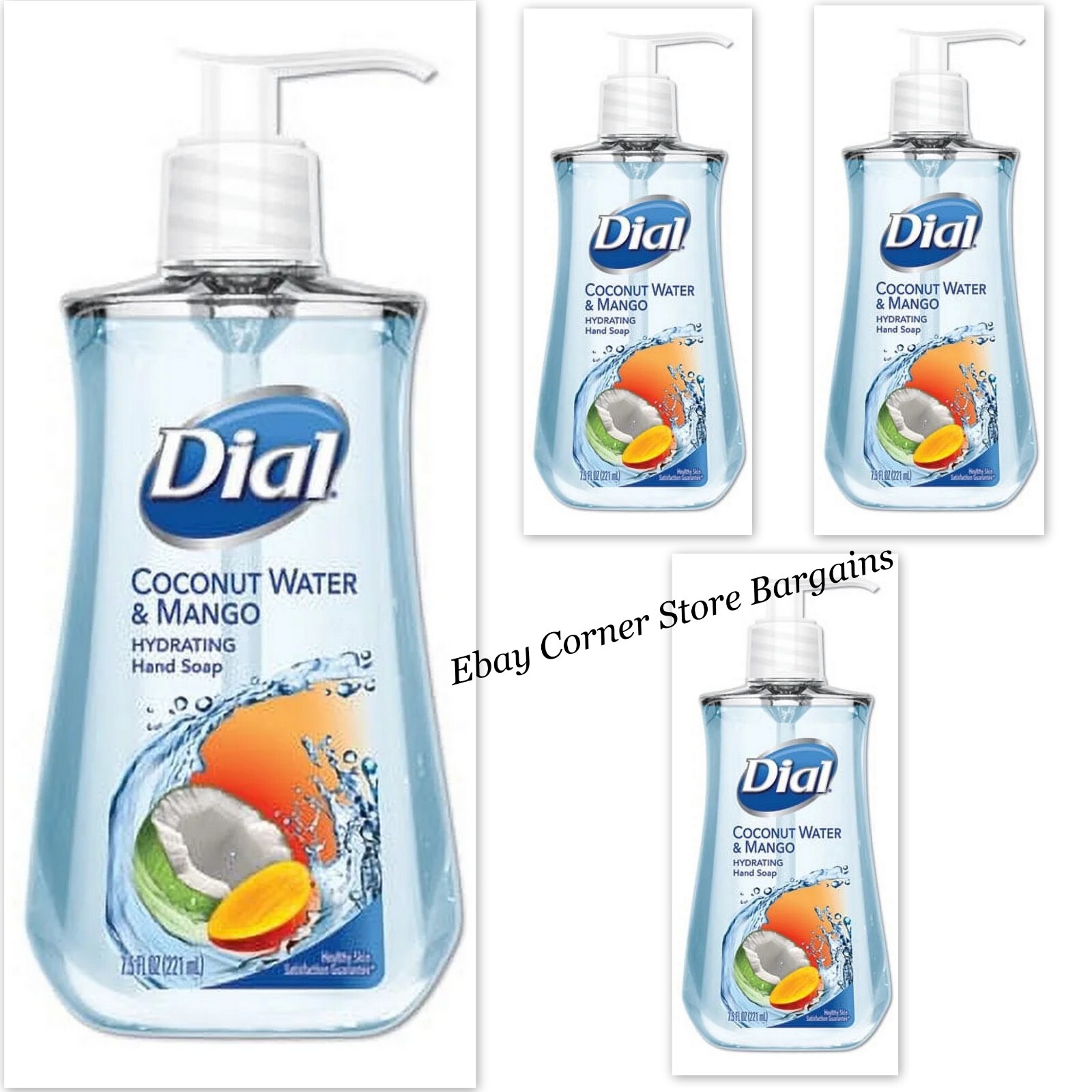 Dial Coconut Water & Mango Hand Soap with Moisturizer - 7.5oz Lot Of 4 ...