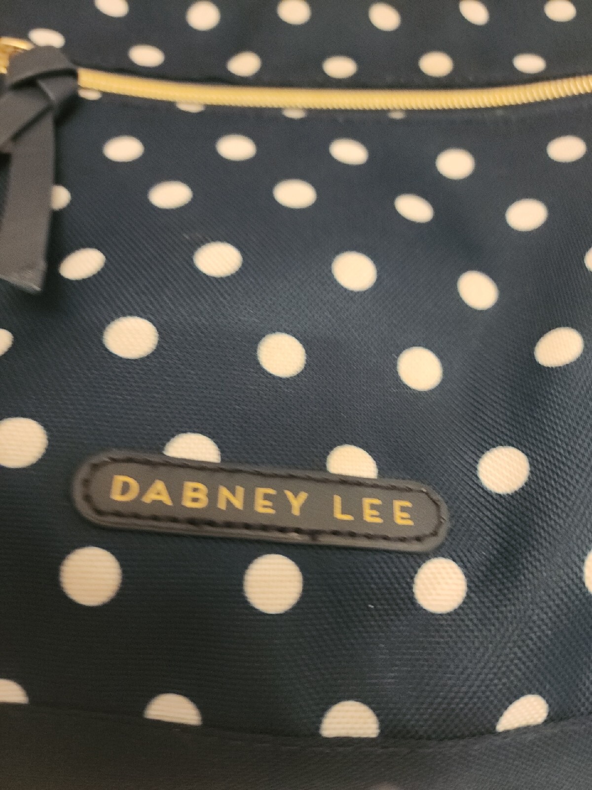 Dabney Lee Insulated Lunch Navy Blue With White Polka Dot Lunch Tote ...