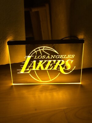 LOS ANGELES LAKERS LED NEON LIGHT SIGN 8x12 | eBay