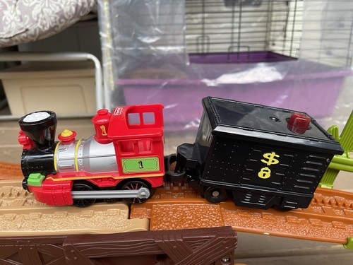 Fisher Price Geo Trax Exploding Bridge Train Track Set with 2 Cars | eBay