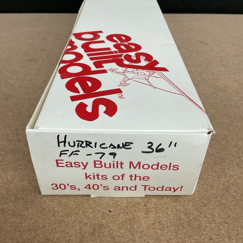 Vintage Easy Built Models Hurricane 36” Balsa Wood Flying Model Kit No ...